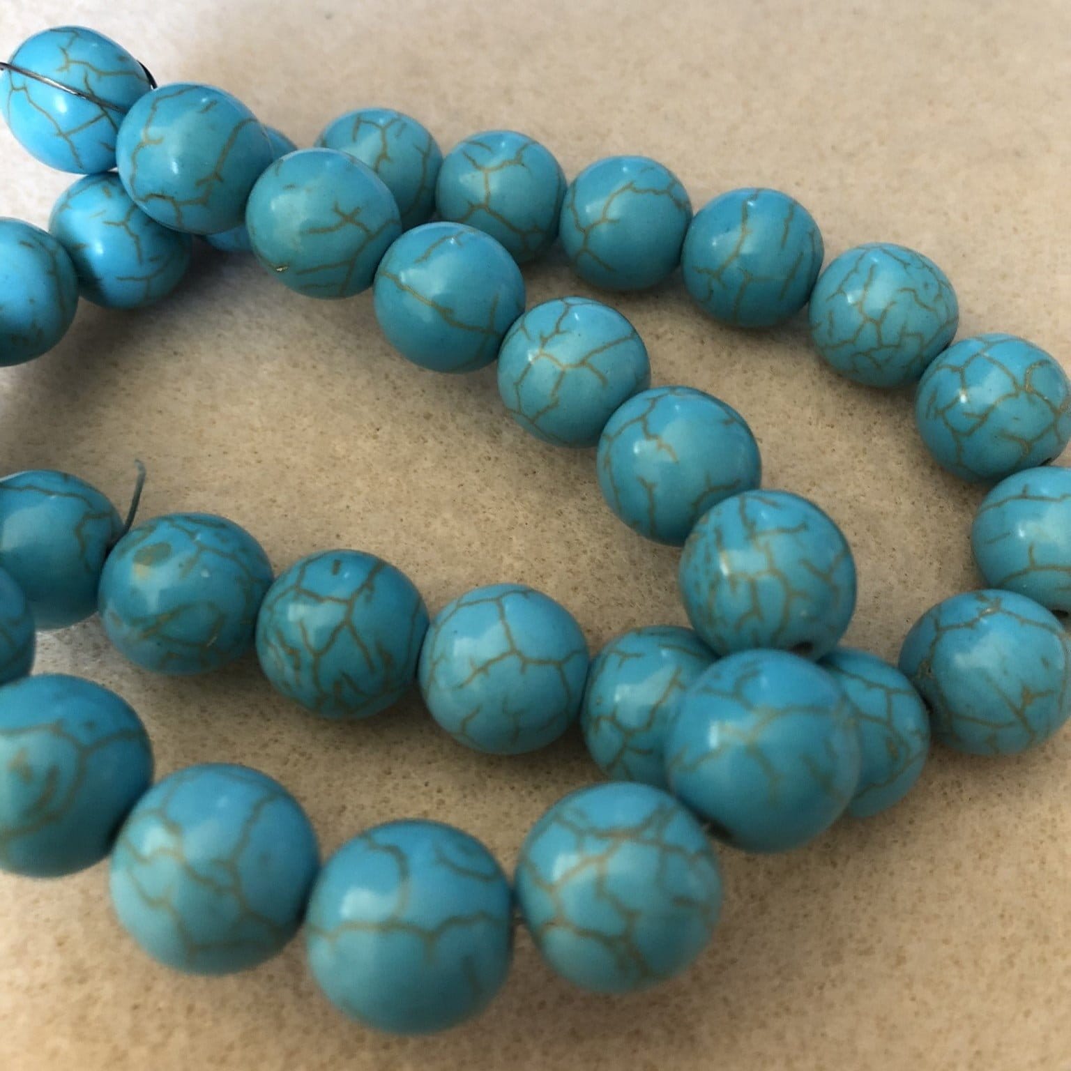 Turquoise, Dyed Howlite 12mm