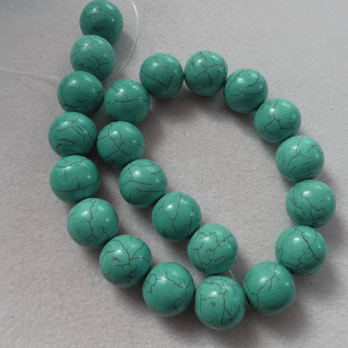 Turquoise, Dyed Howlite 20mm ⋆ Begelly Beads